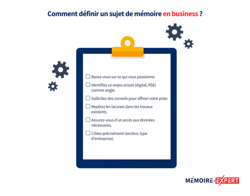 Sujet de mémoire business : 50 exemples et idées 💼